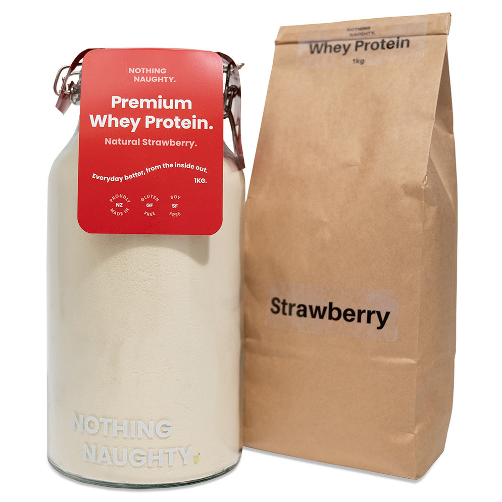 NZ Whey Protein - 1kg Refill Bag | Whey Protein Powder | Nothing Naughty
